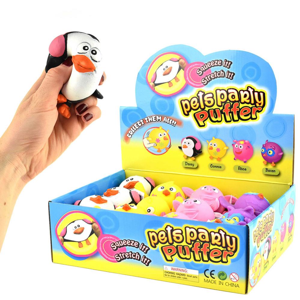 Squeeze Leksak Runda Djur - Partyhallen.se