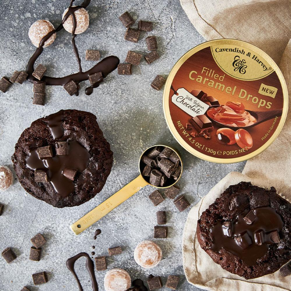 Caramel Choco Filled Drops 130g - Partyhallen.se