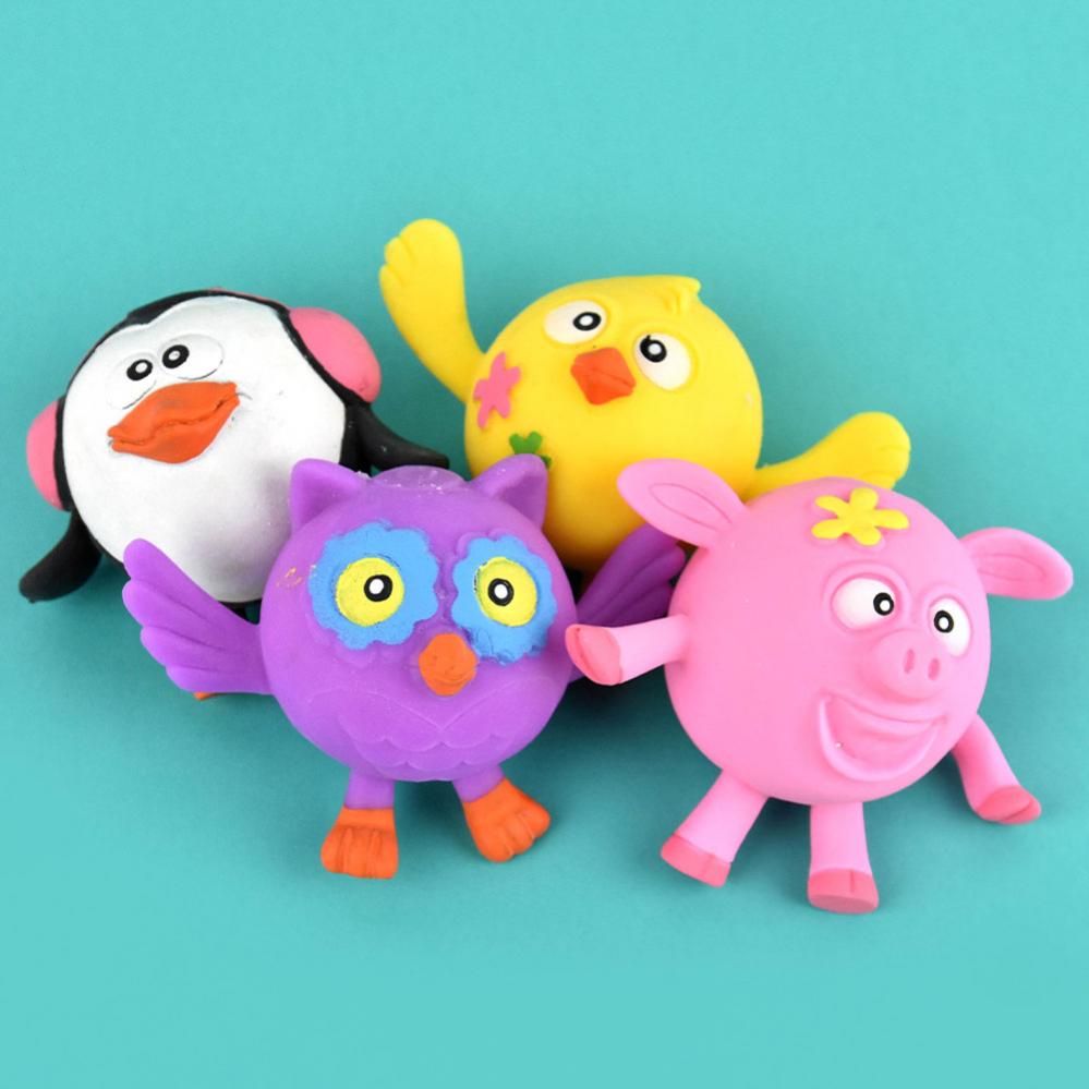 Squeeze Leksak Runda Djur - Partyhallen.se