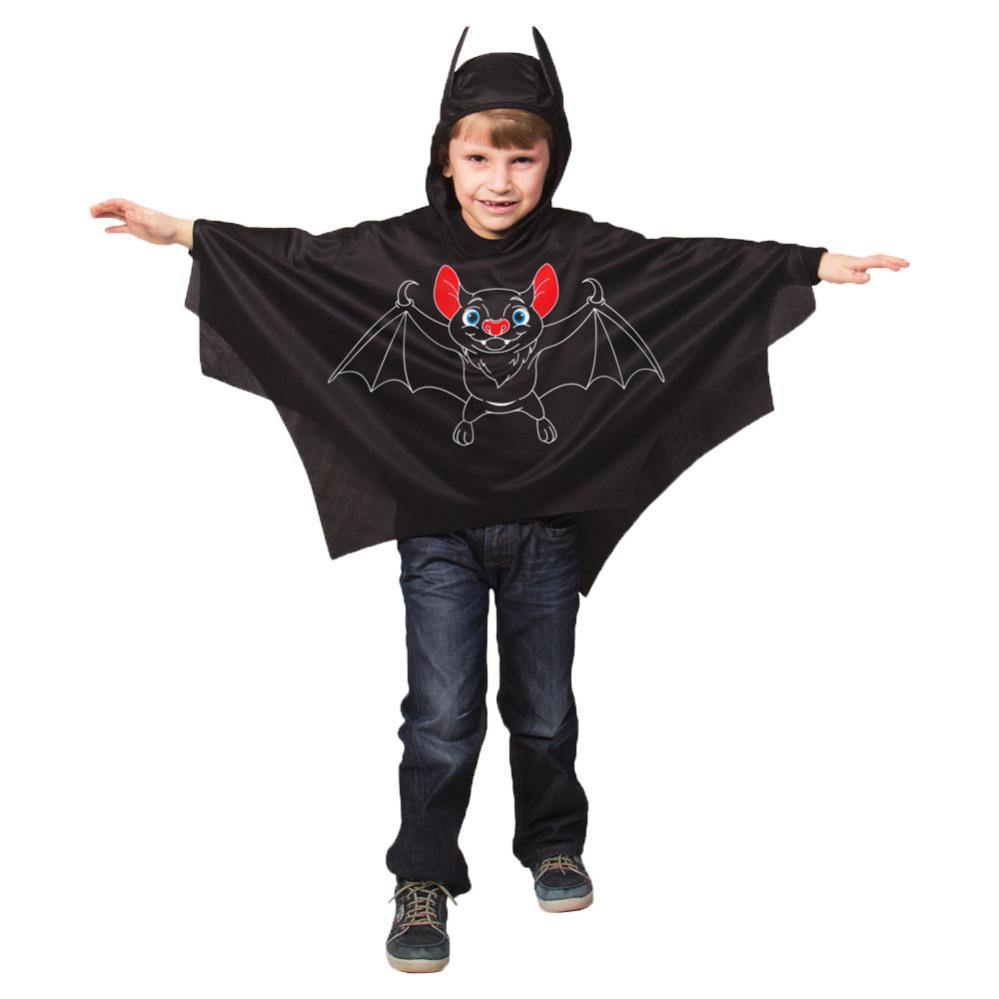 Fladdermus Poncho Barn Svart 5-9 år - Partyhallen.se