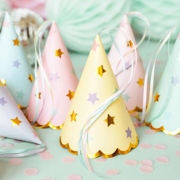 Partyhattar Rosa med Stjärnor - Partyhallen.se