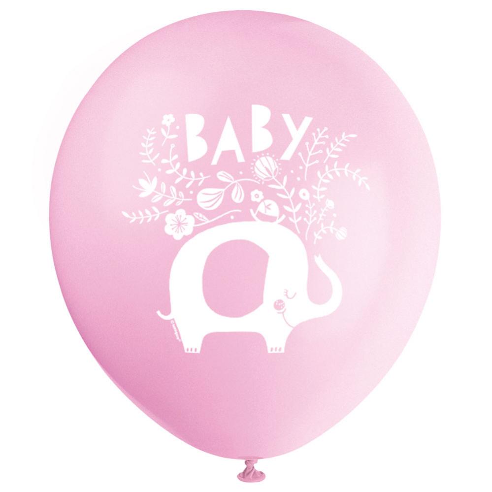 Babyshower Ballonger Elefant Rosa - Partyhallen.se