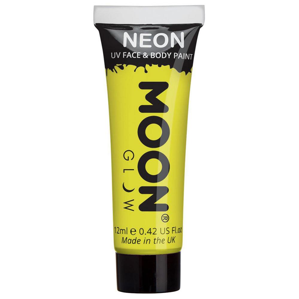 Moon Glow Neon UV Kropp- & Ansiktsfärg Intensiv Gul - Partyhallen.se