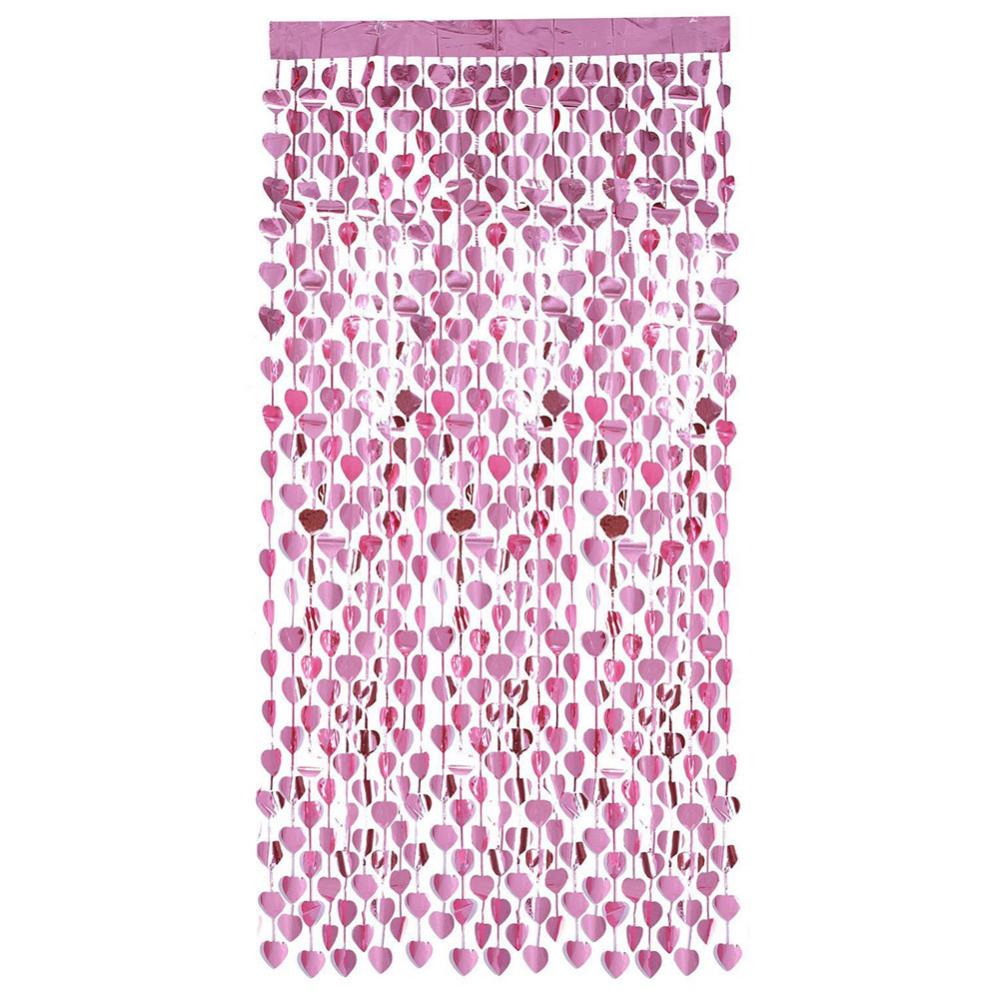 Party Draperi Hjärtan Rosa - Partyhallen.se