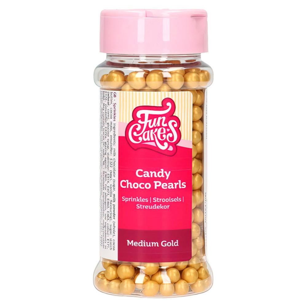Strössel Choco Pearls Guld - Partyhallen.se