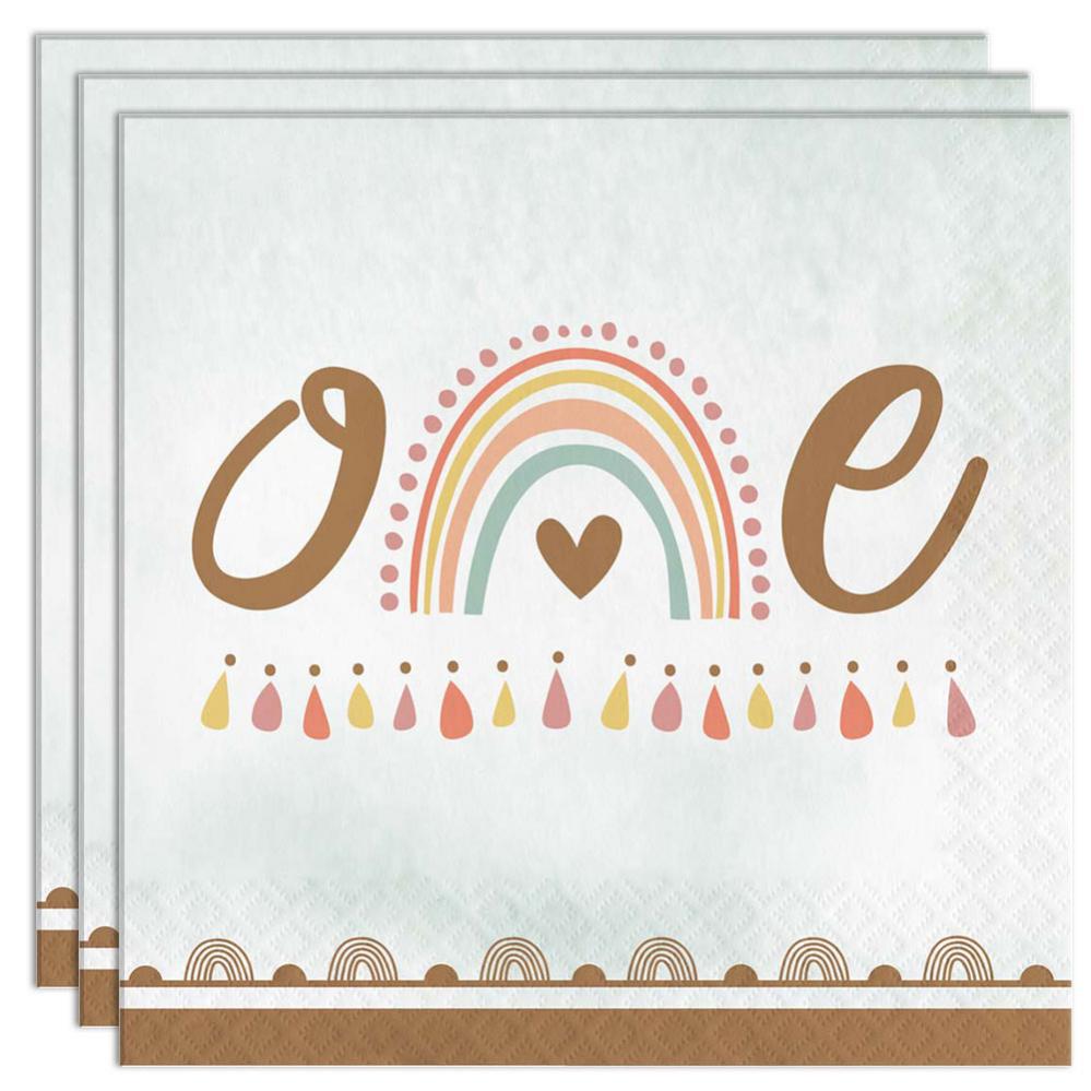 Boho Rainbow One Servetter - Partyhallen.se