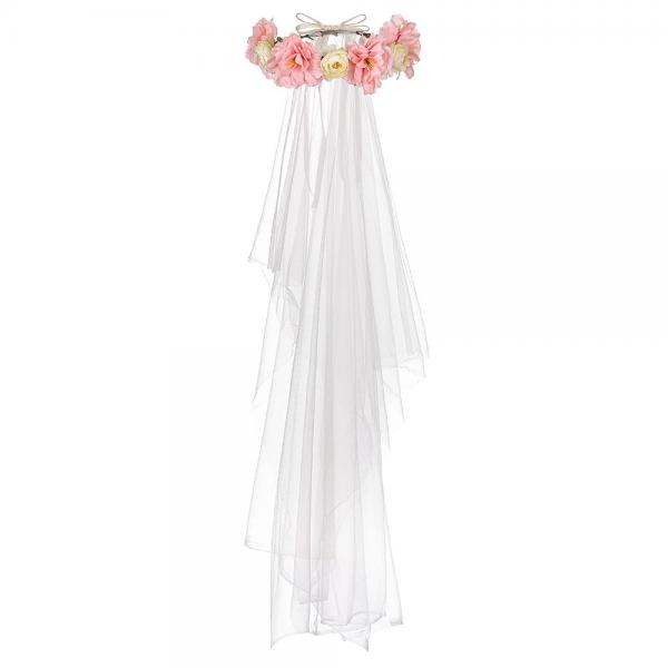 Blomkrans med Slöja - Partyhallen.se