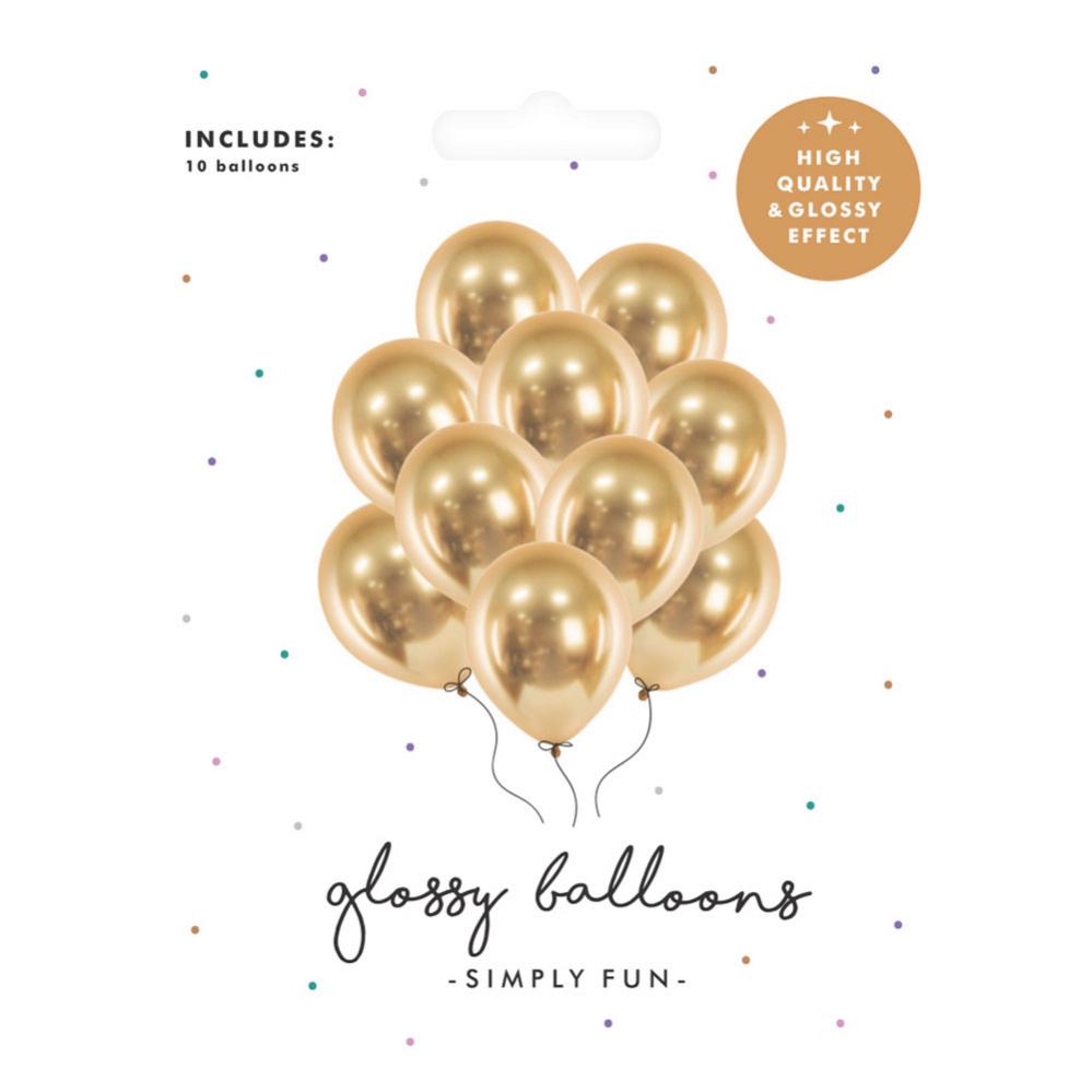 Glossy Ballonger Guld - Partyhallen.se