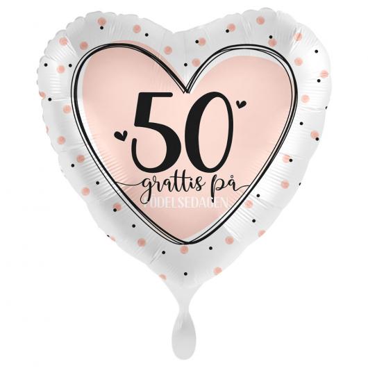 Grattis 50 År Ballong Lovely Birthday - Partyhallen.se
