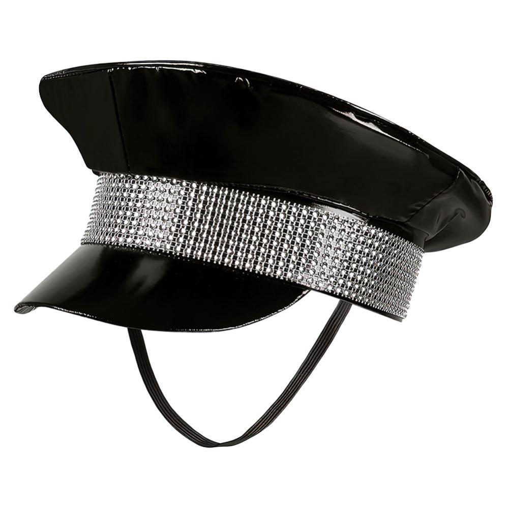 Keps Svart med Strass - Partyhallen.se
