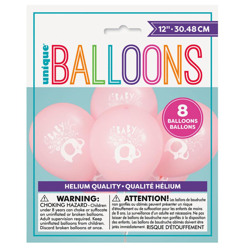 Babyshower Ballonger Elefant Rosa - Partyhallen.se