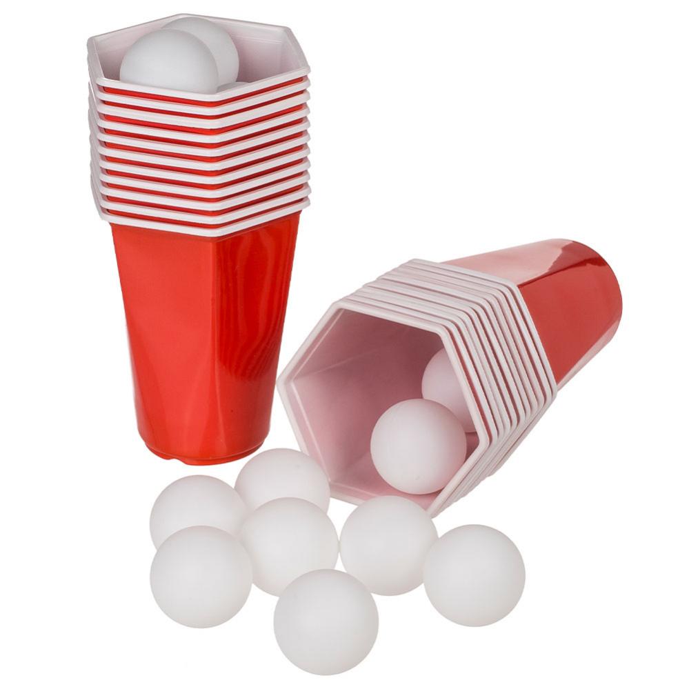 Hexagonal Beer Pong Set - Partyhallen.se