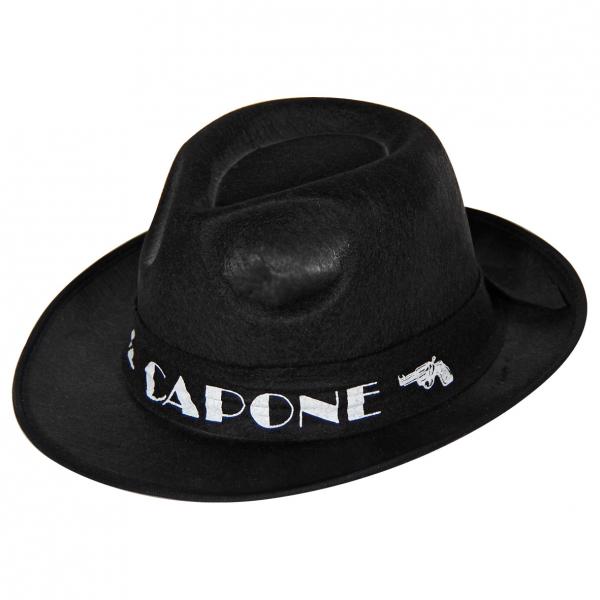 Al Capone Hatt Fedora Svart - Partyhallen.se