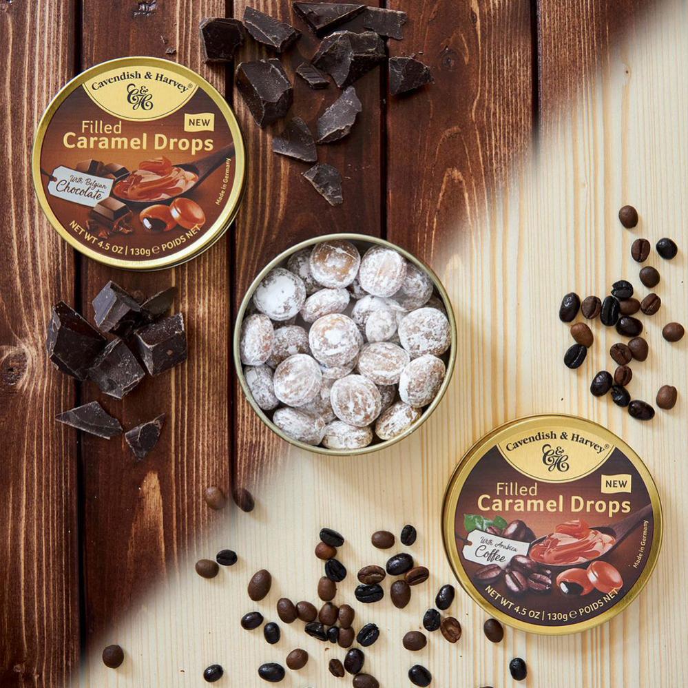 Caramel Choco Filled Drops 130g - Partyhallen.se