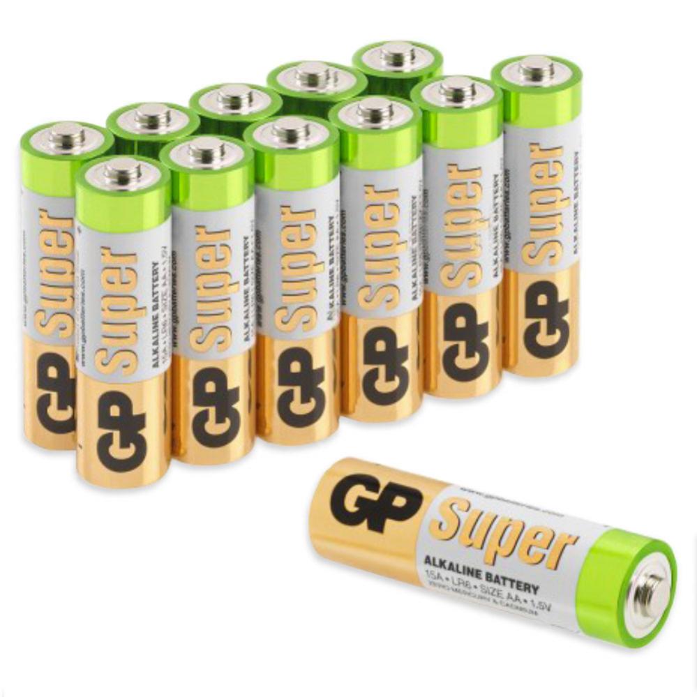 AA-Batterier 12-pack GP Super Alkaline - Partyhallen.se