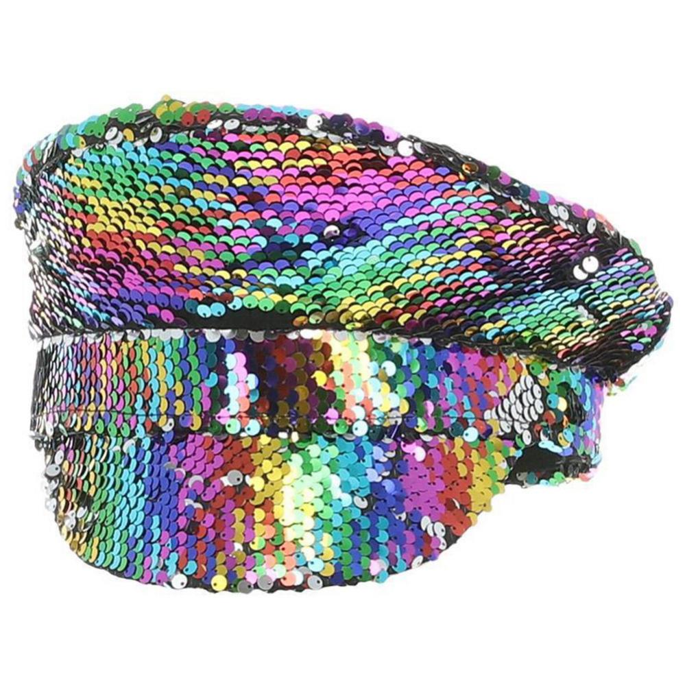 Kaptenshatt Paljetter Rainbow - Partyhallen.se