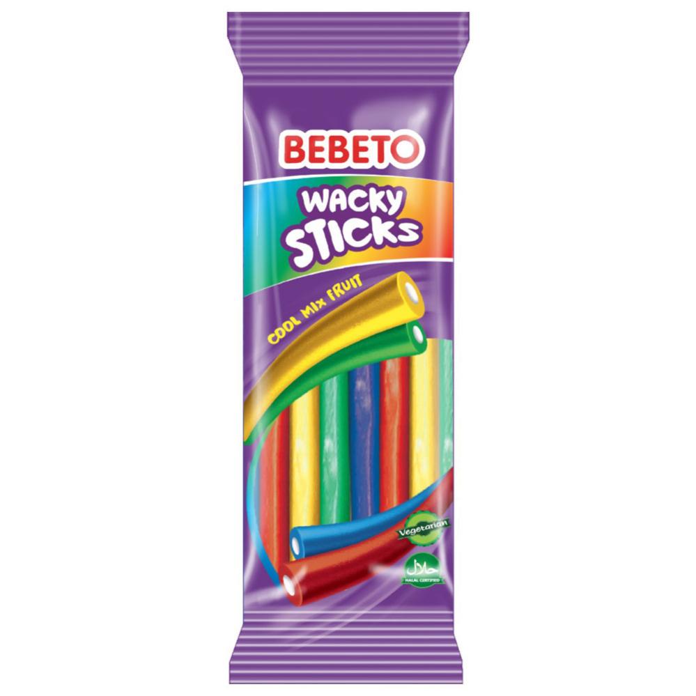 Wacky Sticks Cool Mix Fruit Godissnören - Partyhallen.se