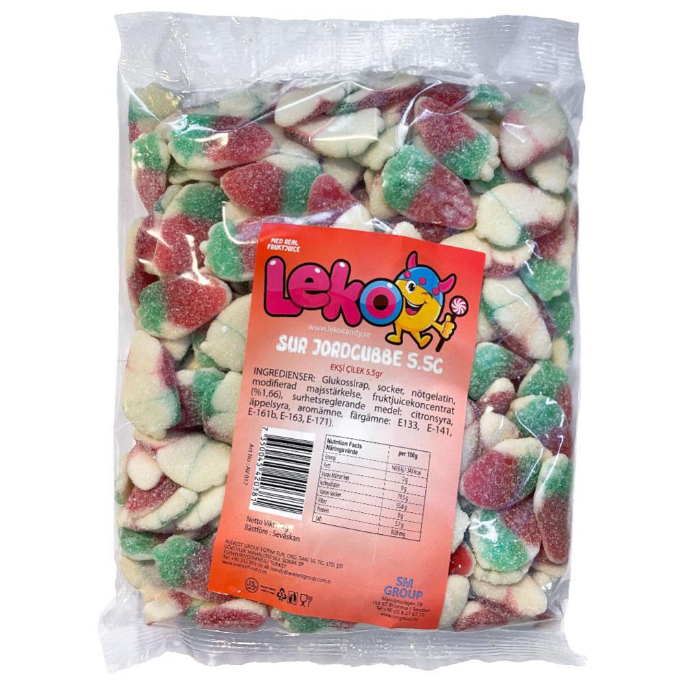 Sur Jordgubbe Godis 1 kg - Partyhallen.se
