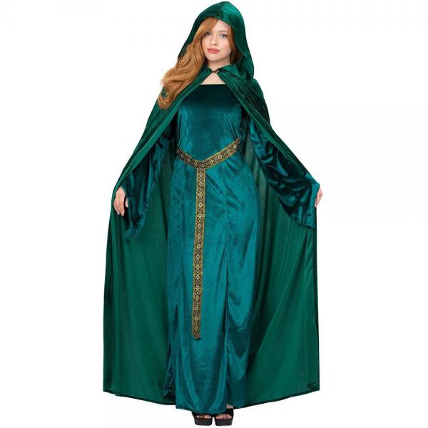 Cape med Huva Grön Deluxe - Partyhallen.se