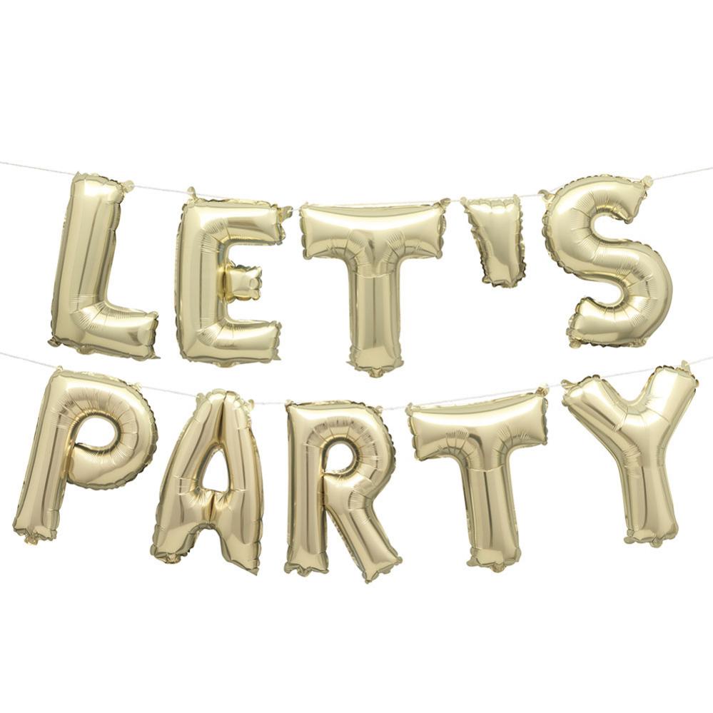 Ballonggirlang Let's Party Guld - Partyhallen.se
