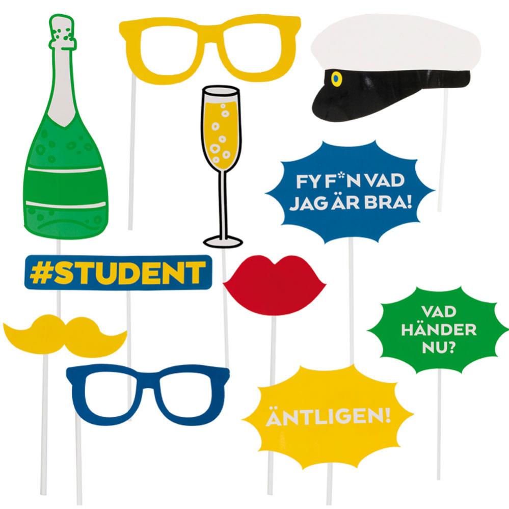 Foto Props Student 12-pack - Partyhallen.se
