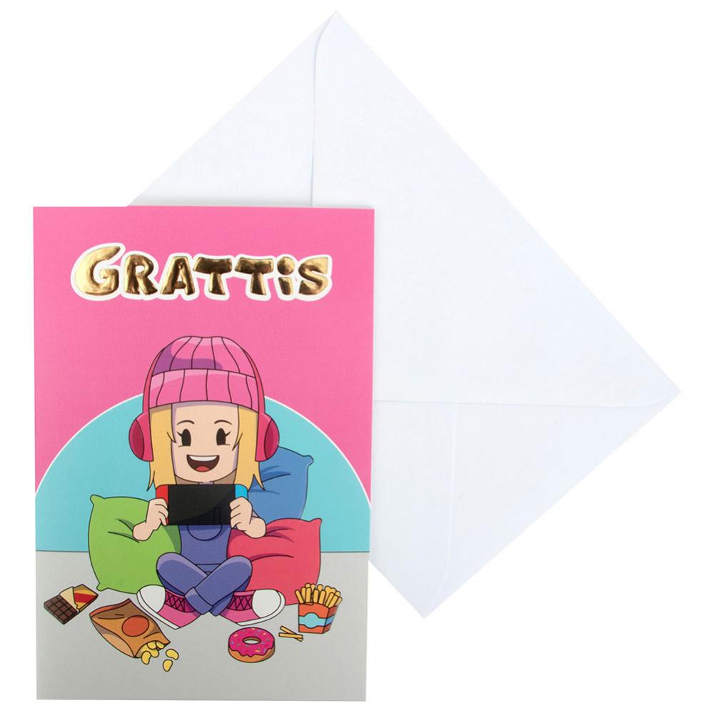 Gratulationskort Yumi Spelar - Partyhallen.se