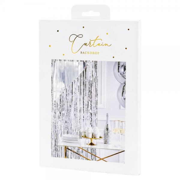 Silvrigt Party Draperi - Partyhallen.se