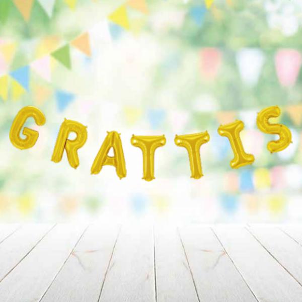 Grattis Bokstavsballonger Guld - Partyhallen.se