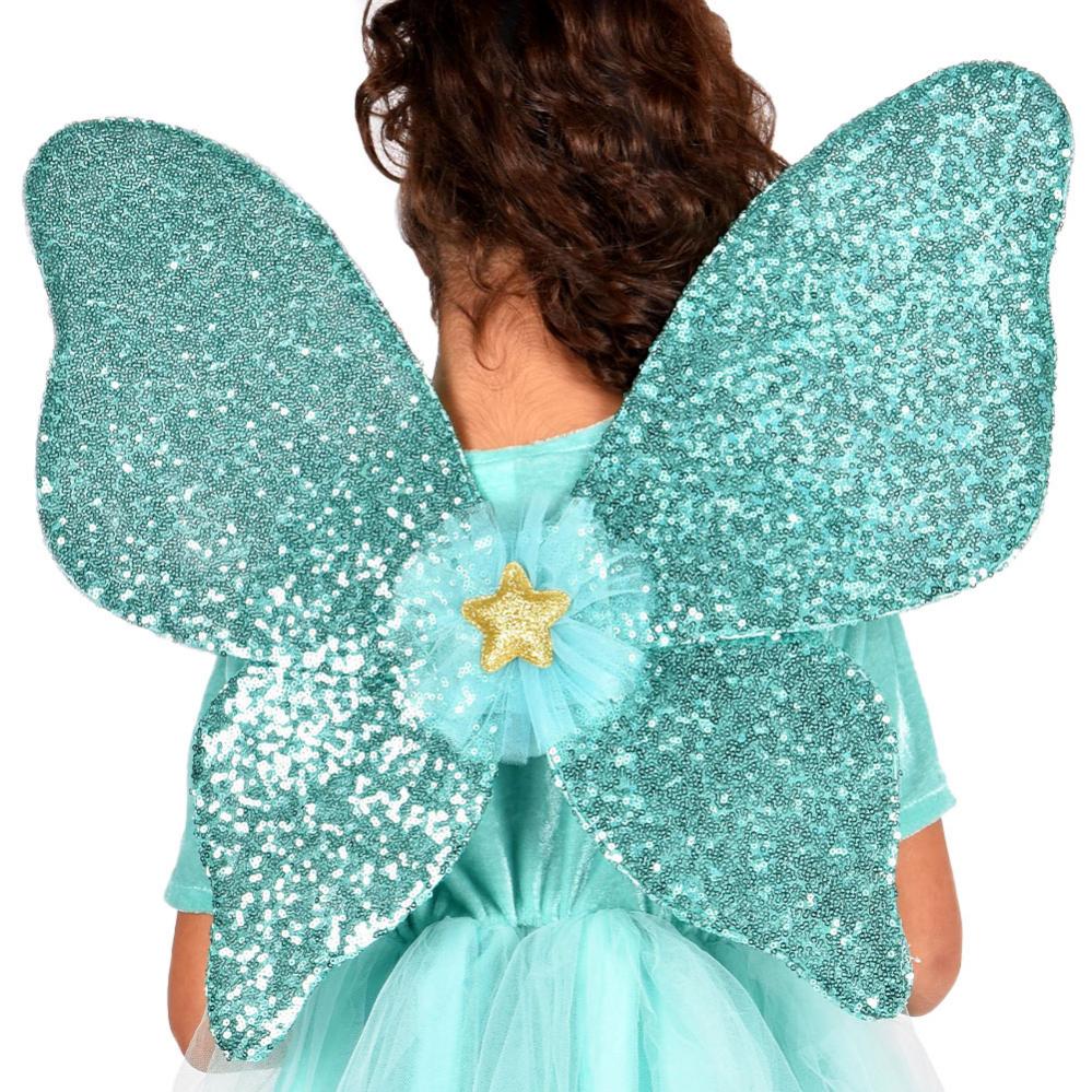 Älvvingar Skimrande Turkos - Partyhallen.se