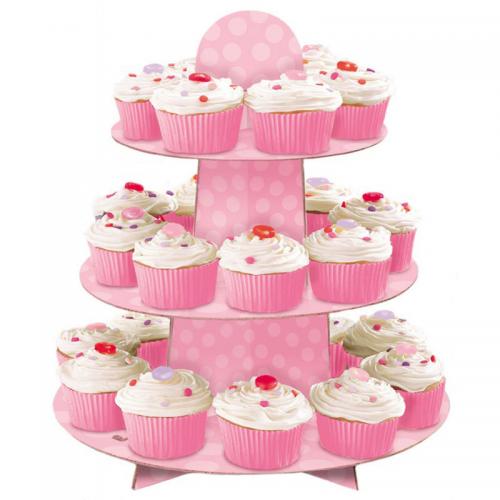 Rosa Muffinsställ - Partyhallen.se