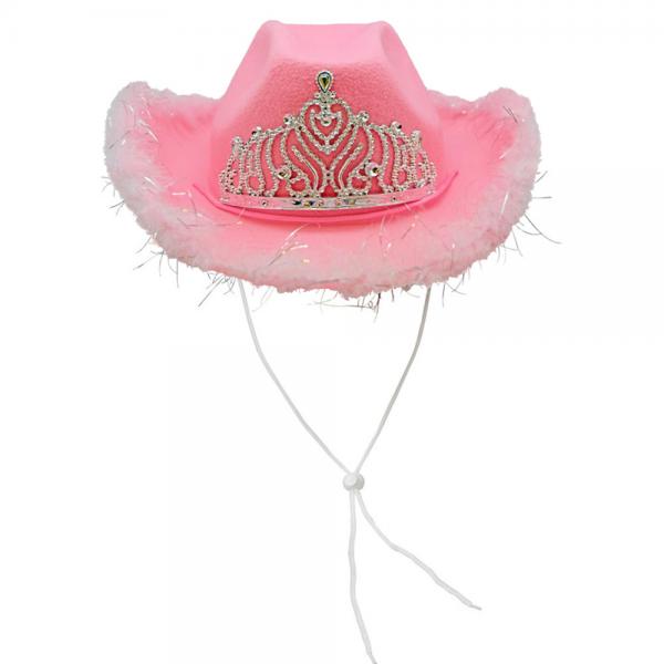 Rosa Cowboyhatt - Partyhallen.se