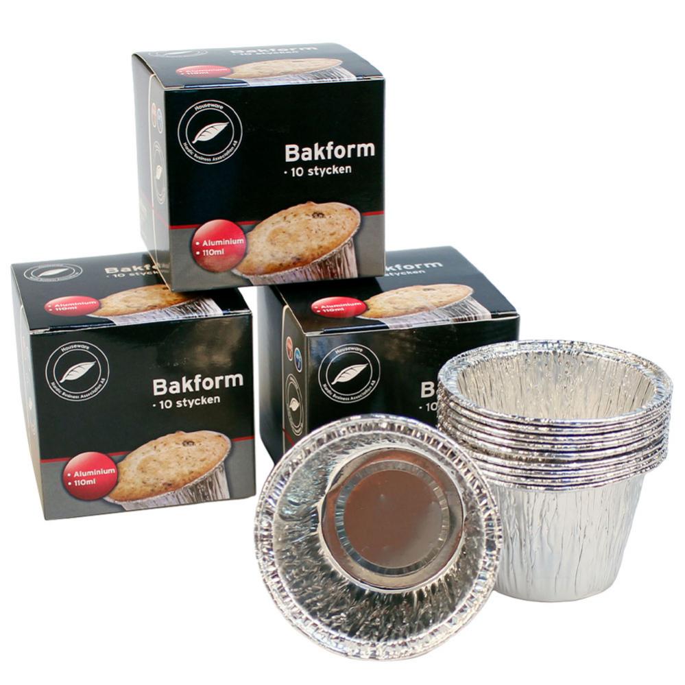 Bakformar Alluminium 110ml 10-pack - Partyhallen.se