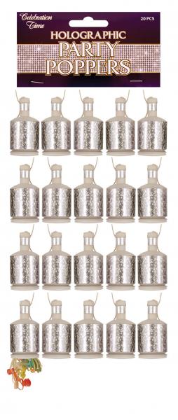 Party Poppers Silver - Partyhallen.se