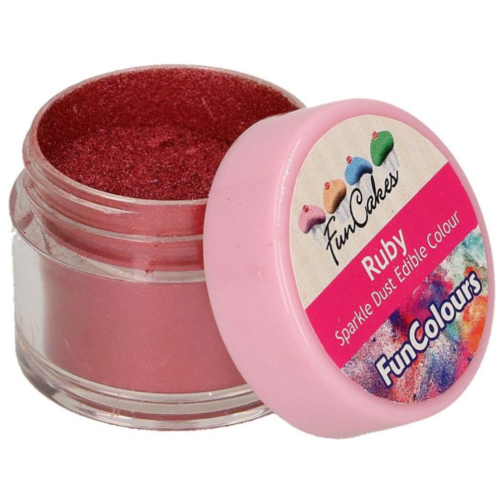 Ätbart Glitter Ruby - Partyhallen.se