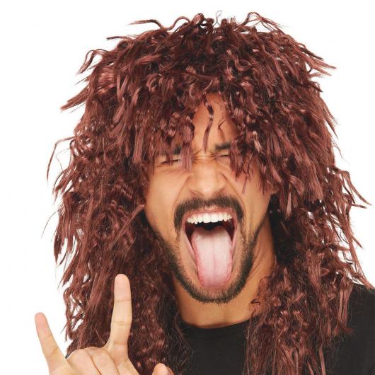 Hårdrockare Peruk Brun - Partyhallen.se