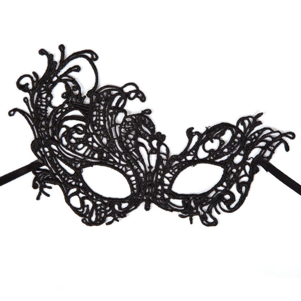 Svart Spets Mask - Partyhallen.se