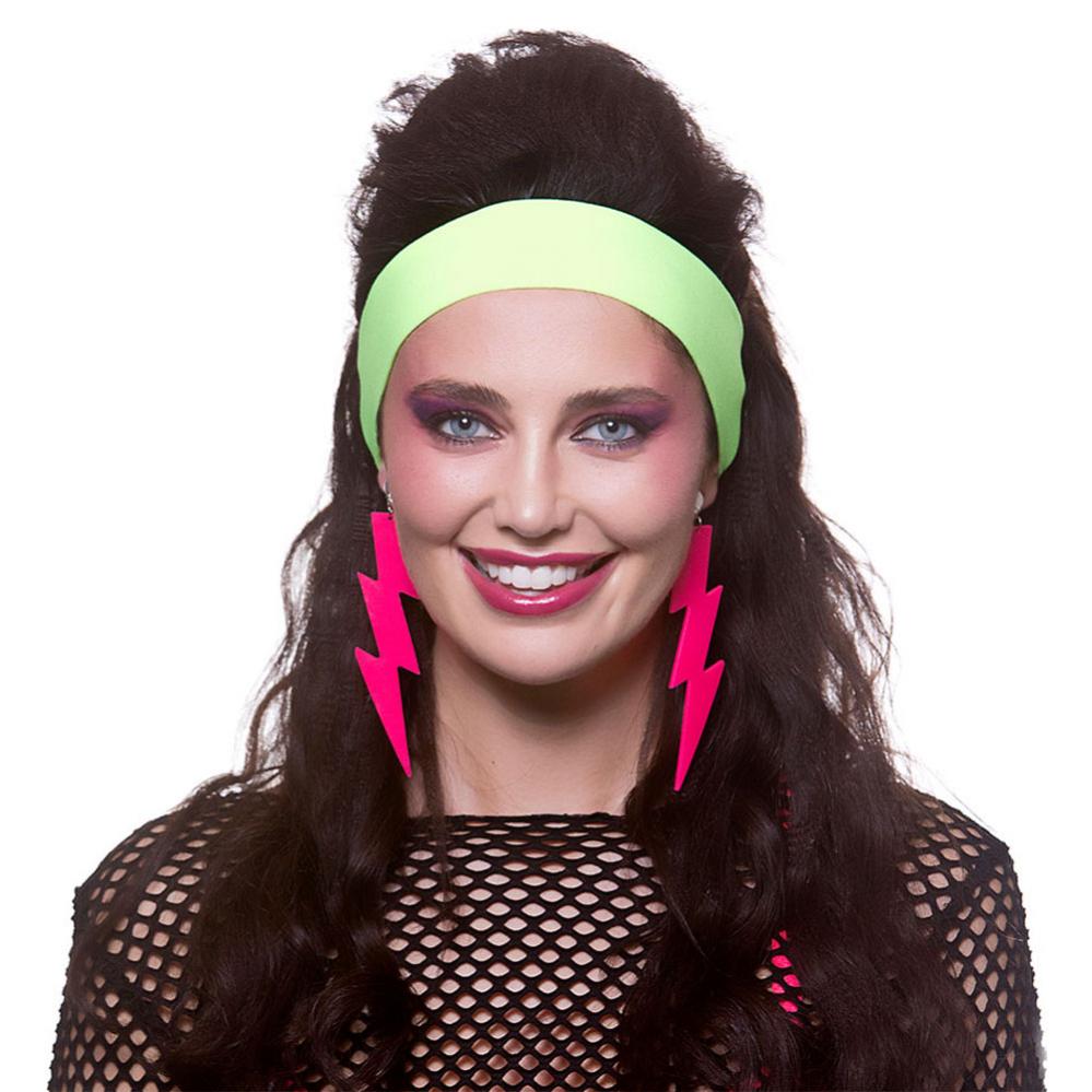 80-tal Pannband Neon Grön - Partyhallen.se