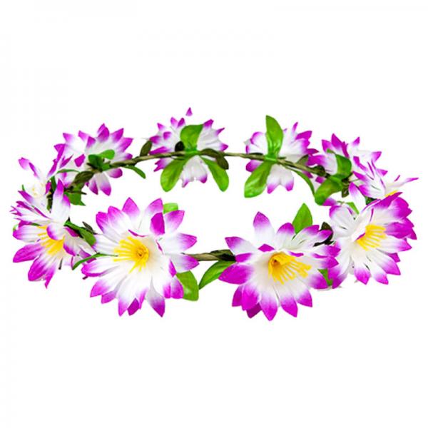 Blomkrans med Lila Blommor - Partyhallen.se