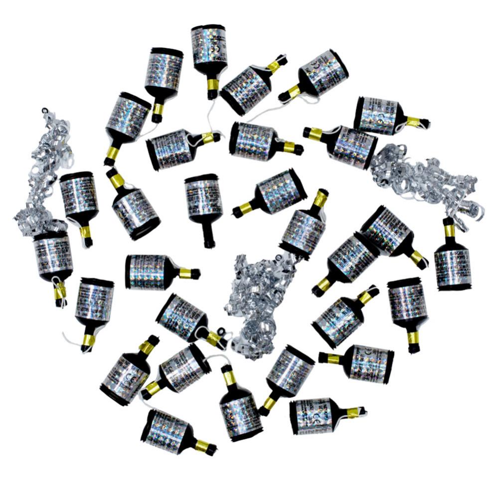Party Poppers Silver 30-pack - Partyhallen.se