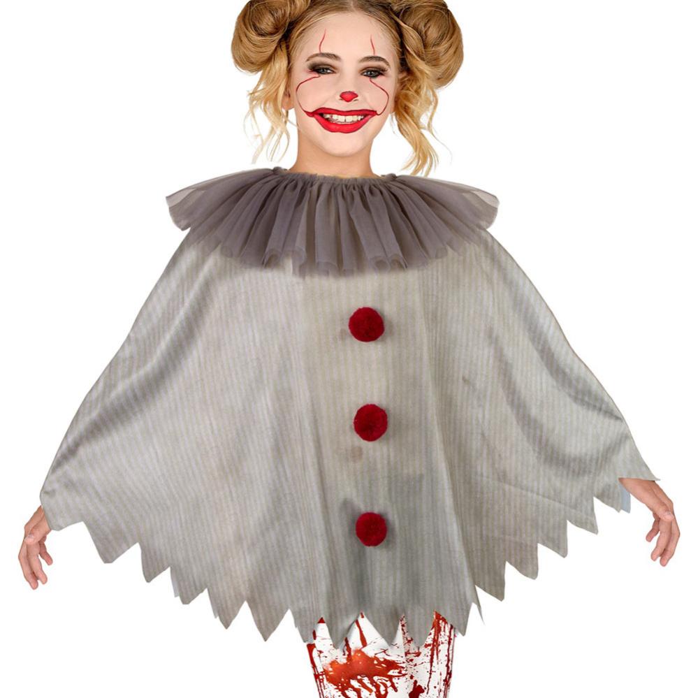 Skräck-Clown Poncho Barn - Partyhallen.se