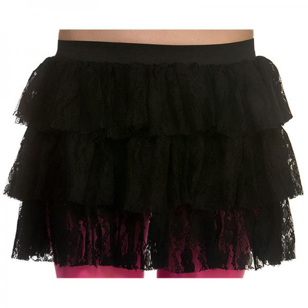 80-tals Kjol i Spets Svart - Partyhallen.se