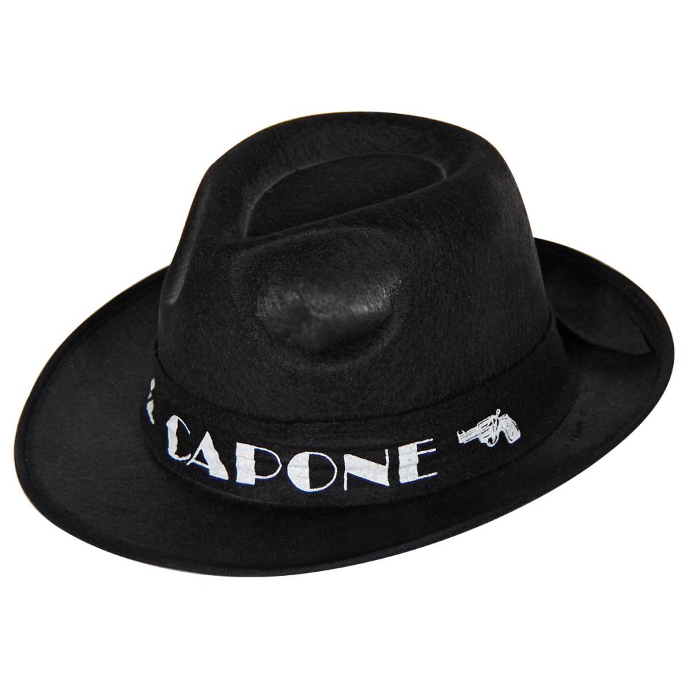 Al Capone Hatt Fedora Svart - Partyhallen.se