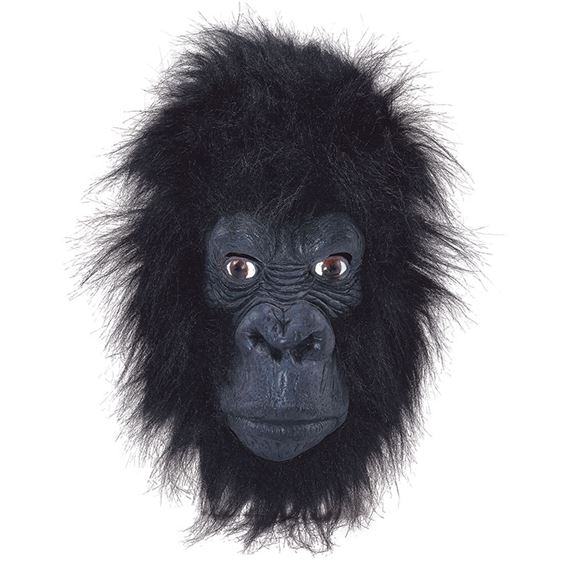Gorillamask Svart - Partyhallen.se