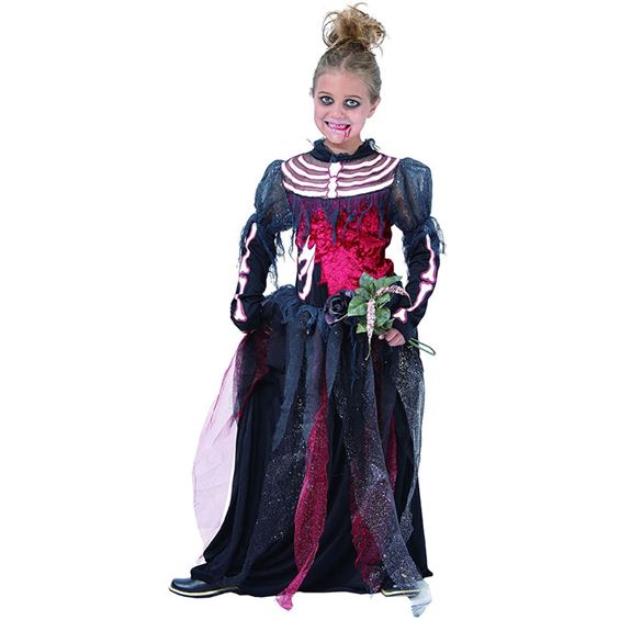 Skelett Brud Barn Maskeraddräkt - Partyhallen.se