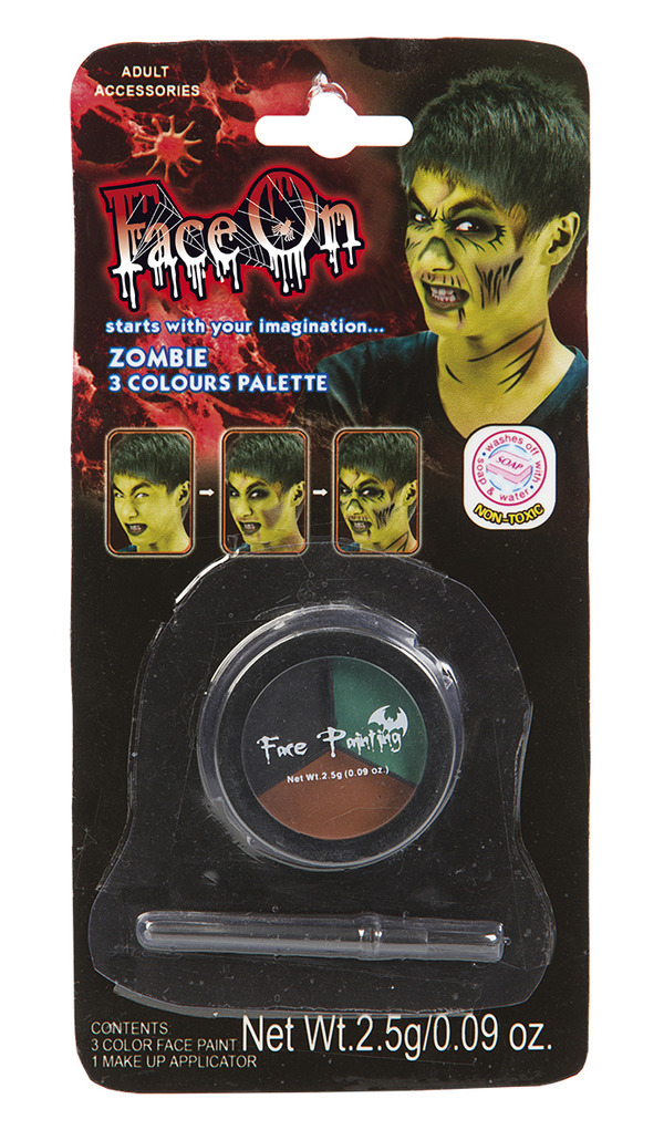 Face-On Zombie Makeup Kit - Partyhallen.se