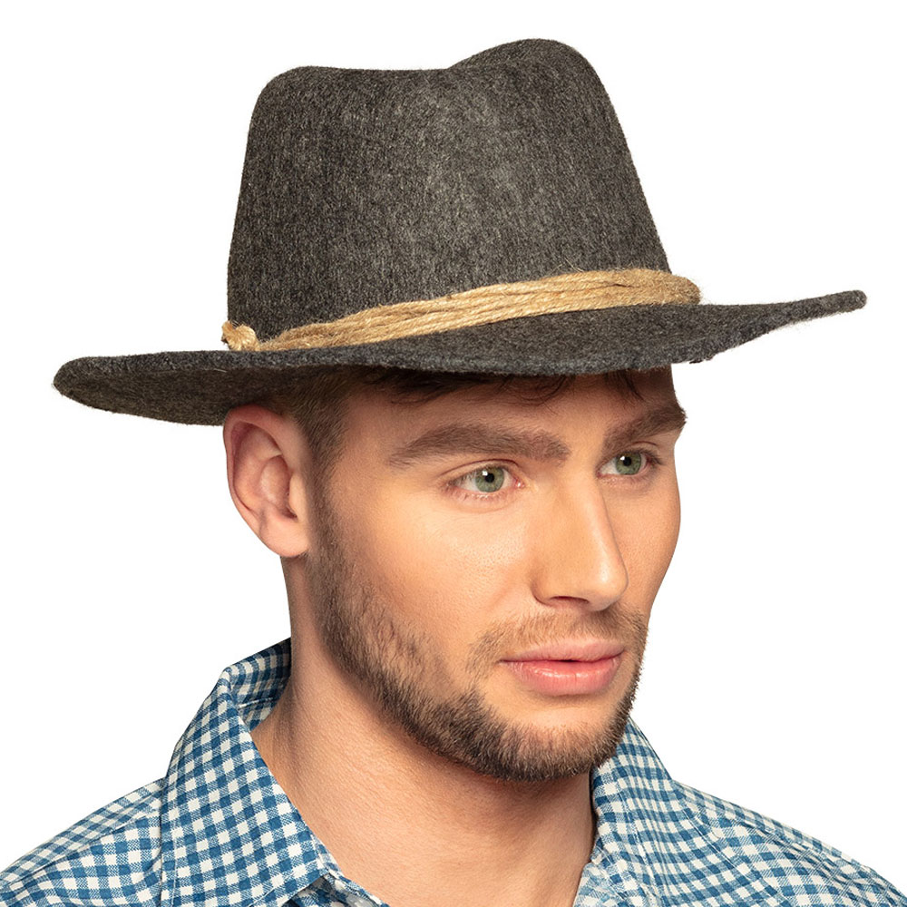 Grå Oktoberfest Hatt Deluxe - present/presenttips