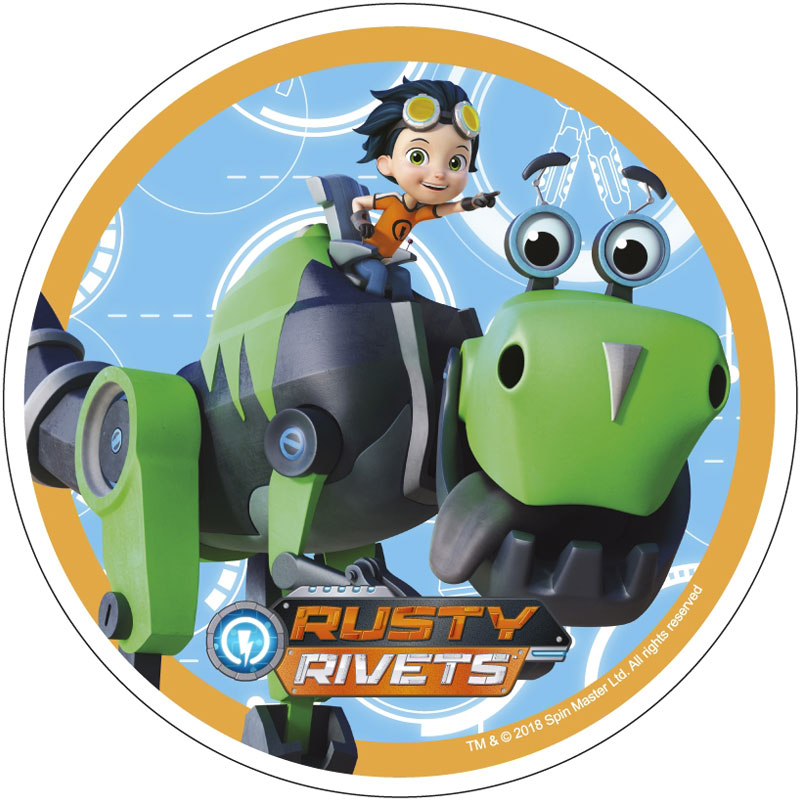 Rusty Rivets Tårtoblat D - Partyhallen.se